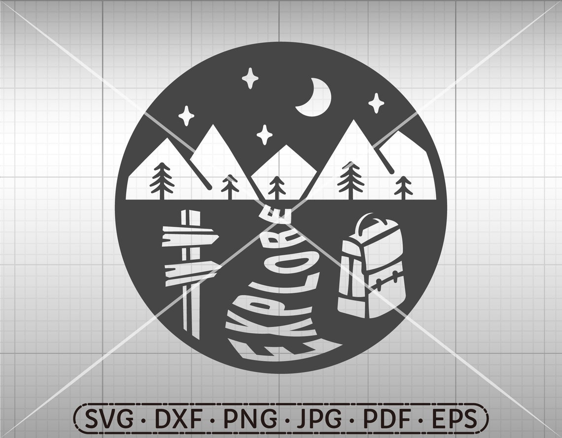 Explore Mountain SVG Explore SVG Silhouette Cricut Cut File - Etsy