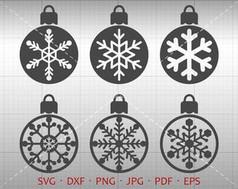Christmas Ornaments SVG, Christmas Ball SVG, Winter Clipart DXF Vector ...