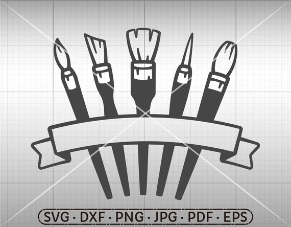 Artist SVG Artist Monogram SVG Painting Brush SVG Back to - Etsy Finland