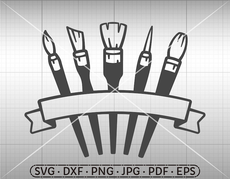 Artist SVG Artist Monogram SVG Painting Brush SVG Back to | Etsy