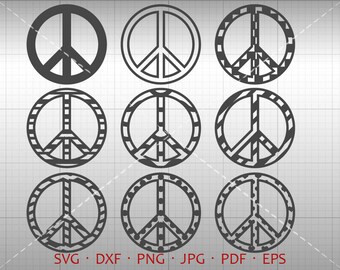 Peace Sign Svg File, Peace Symbol SVG, Peace Svg, Peace Sign Vector ...