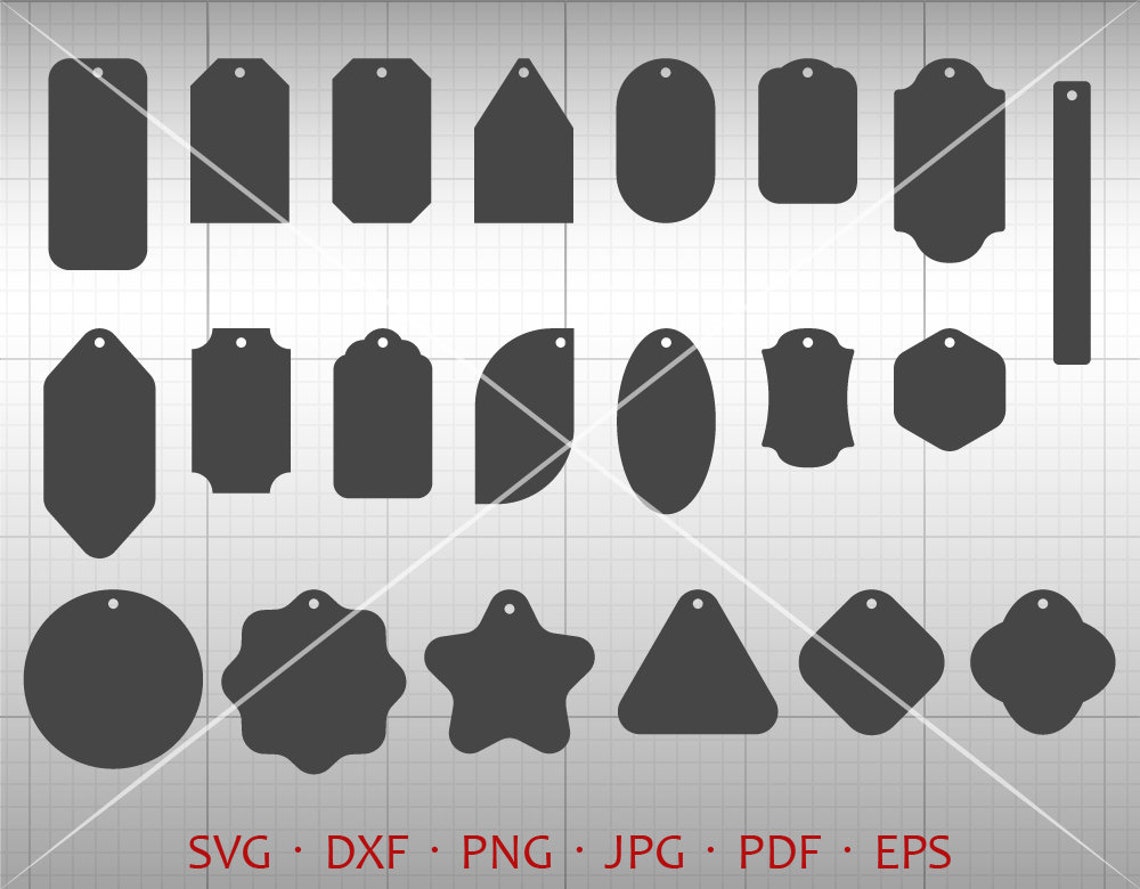 Gift Tag SVG Price Tag SVG Label Shape Clipart Vector DXF | Etsy