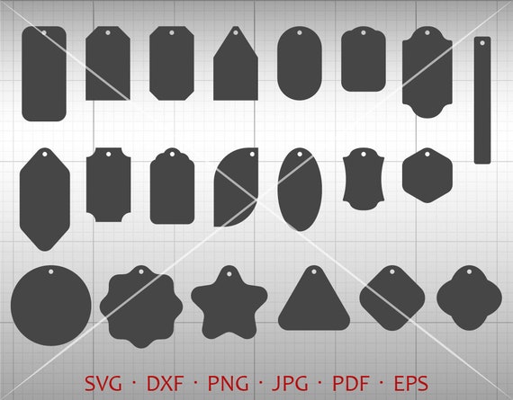 Gift Tag SVG Price Tag SVG Label Shape Clipart Vector DXF | Etsy