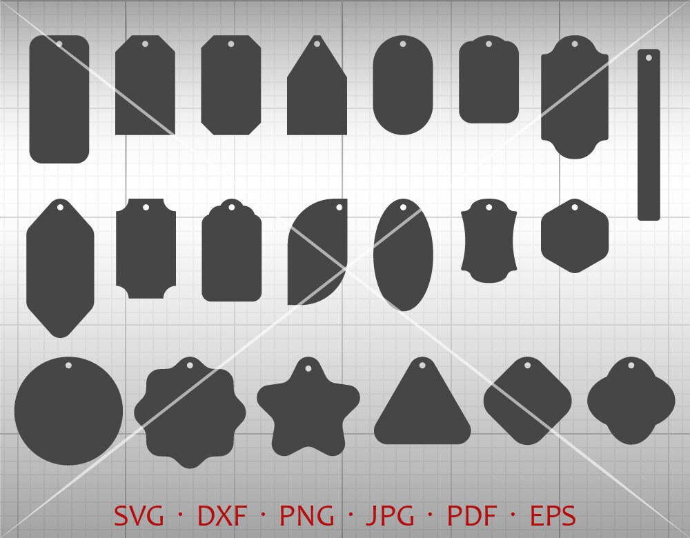 Gift Tag SVG Price Tag SVG Label Shape Clipart Vector DXF | Etsy