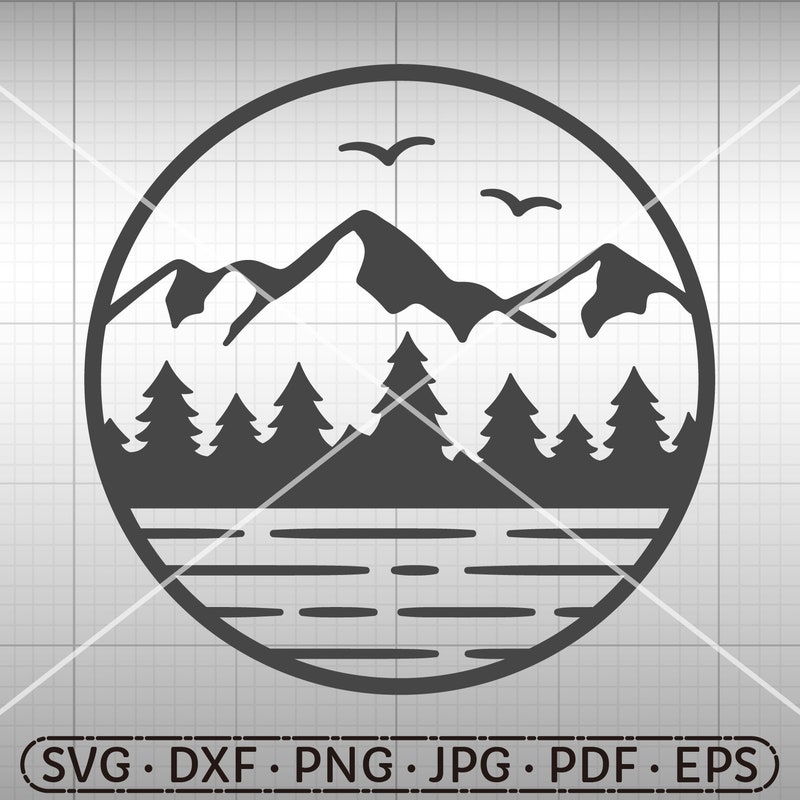 Lake Scene Svg - Etsy