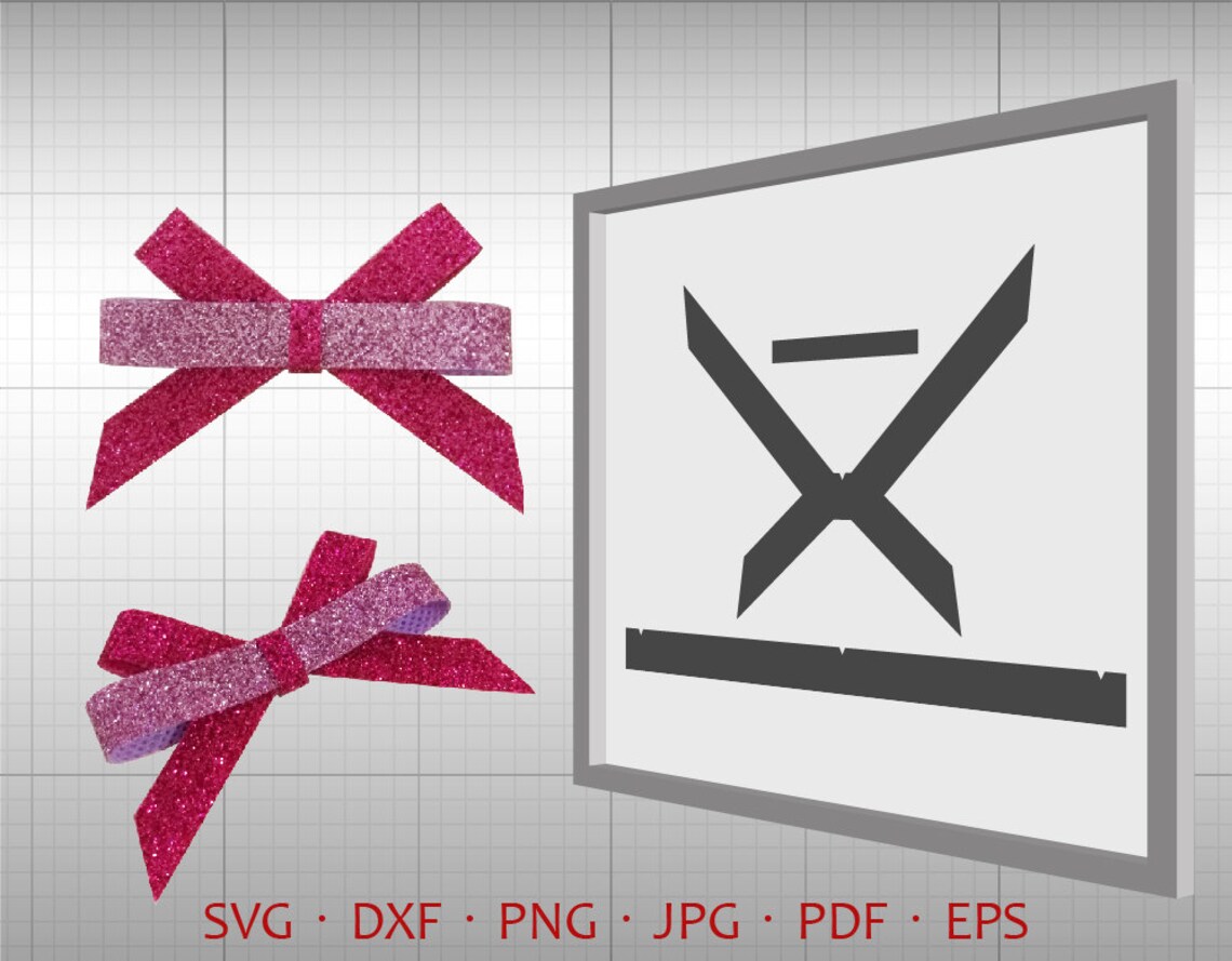 Thin Bow SVG DIY Bow Cut File Leather Hair Accessories - Etsy