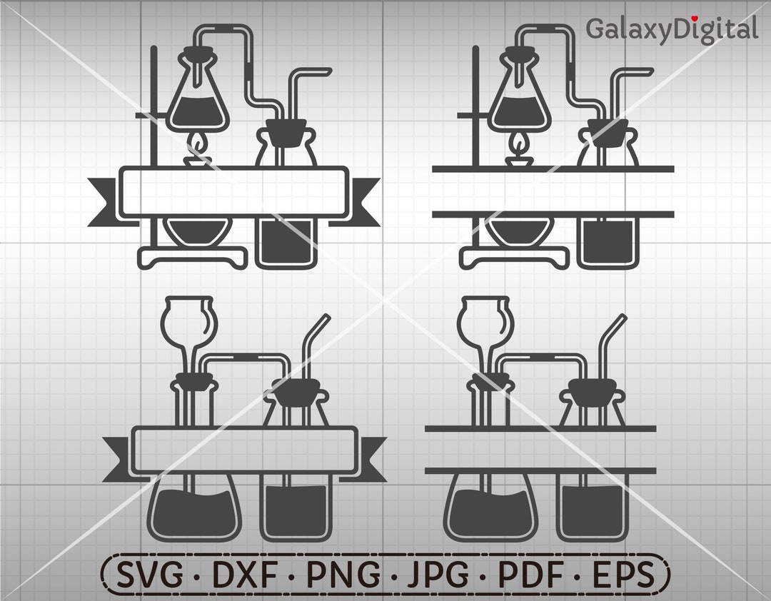 Chemistry Lab SVG, Scientist SVG, Science Monogram SVG, Silhouette ...