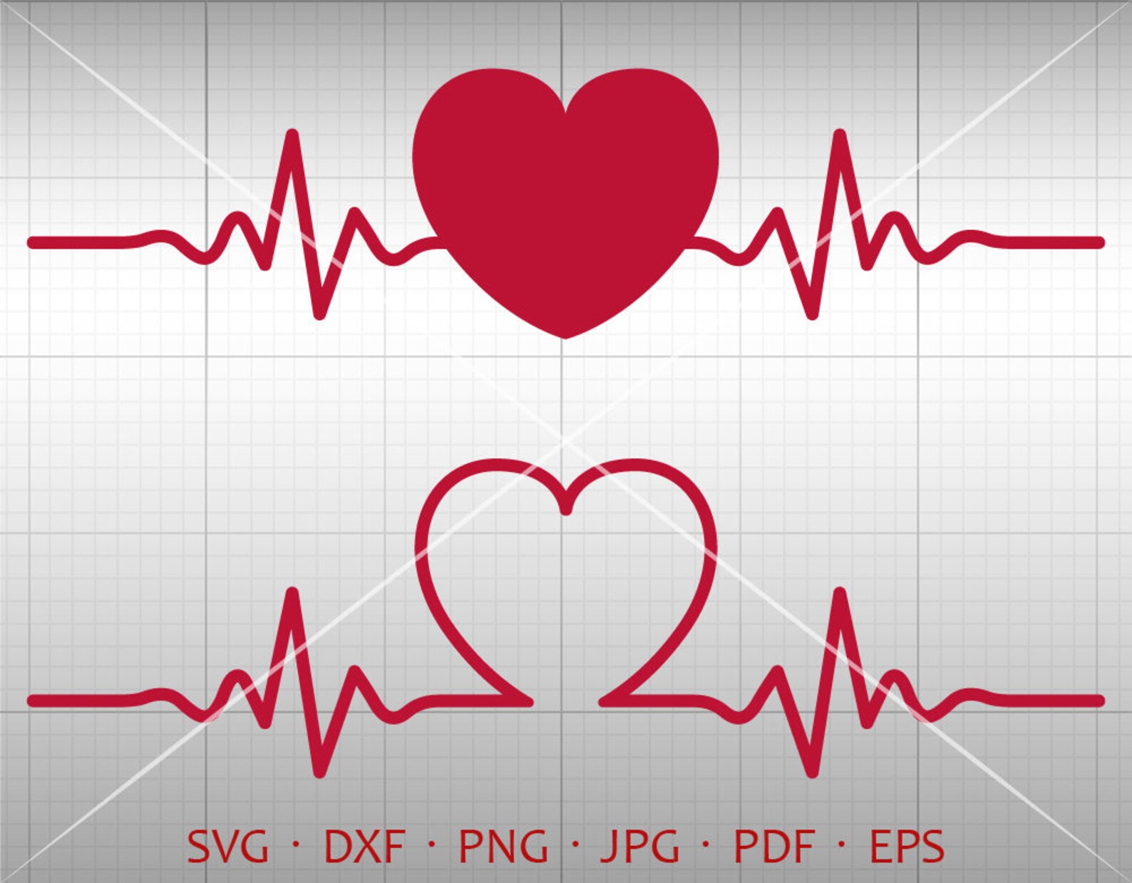 Heartbeat Svg Love Svg Heart SVG Valentine's Day Clipart - Etsy