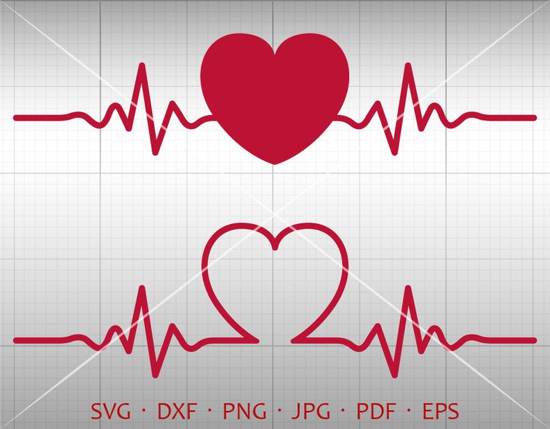 Heartbeat Svg Love Svg Heart SVG Valentine's Day Clipart - Etsy