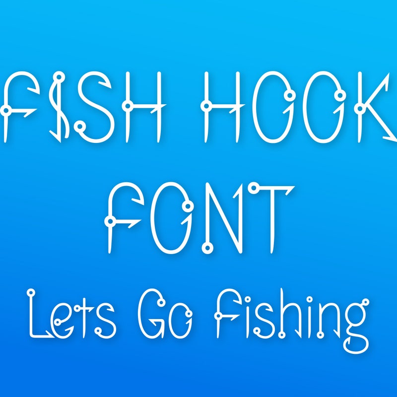 Fish Hook Font - Etsy