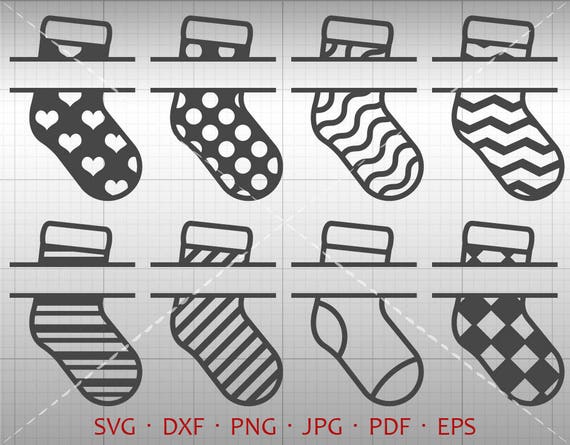 Christmas Stocking SVG Stocking Monogram Frame Christmas | Etsy