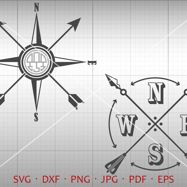 Arrow Compass - Etsy