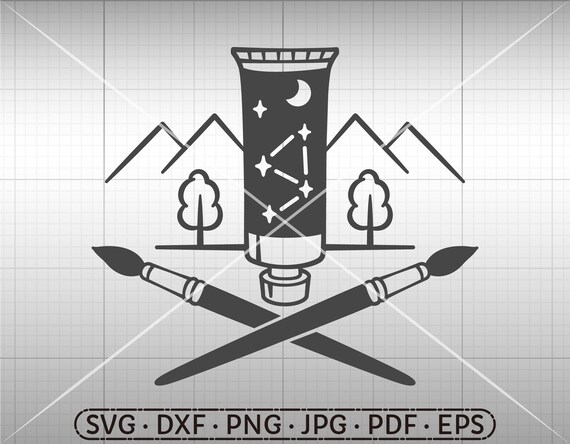 Artist SVG Painting SVG Drawing SVG Silhouette Cricut Cut | Etsy