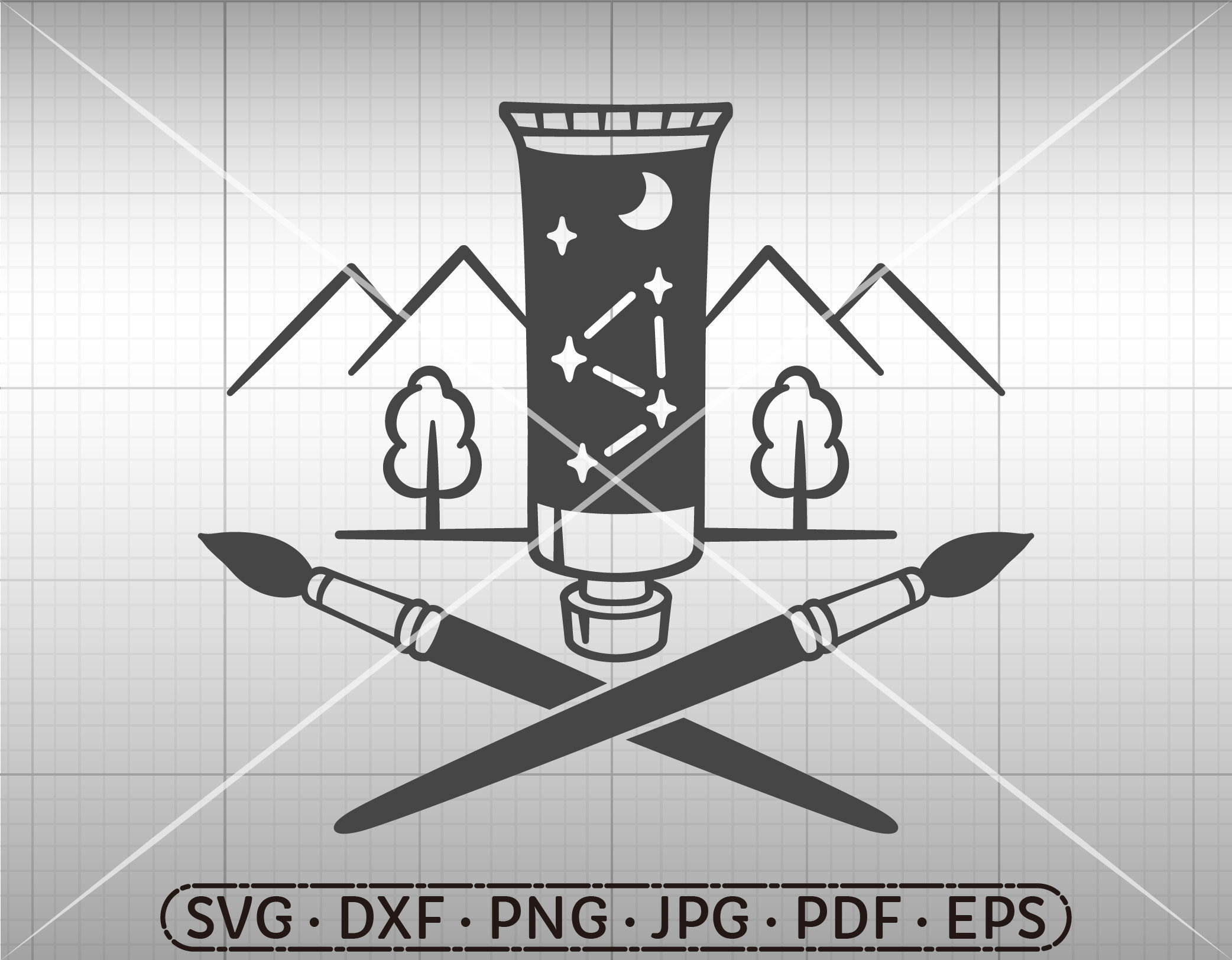 Artist SVG, Painting SVG, Drawing SVG, Silhouette Cricut Cut File ...