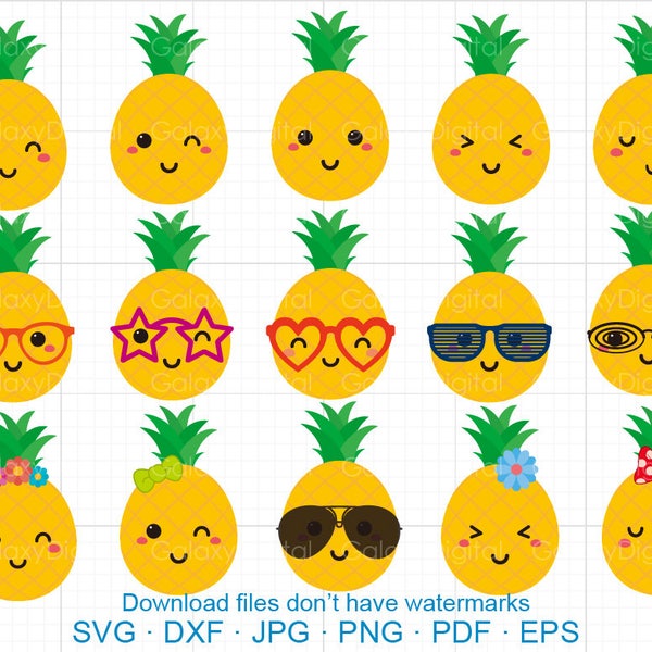 Pineapple Clipart Dxf - Etsy