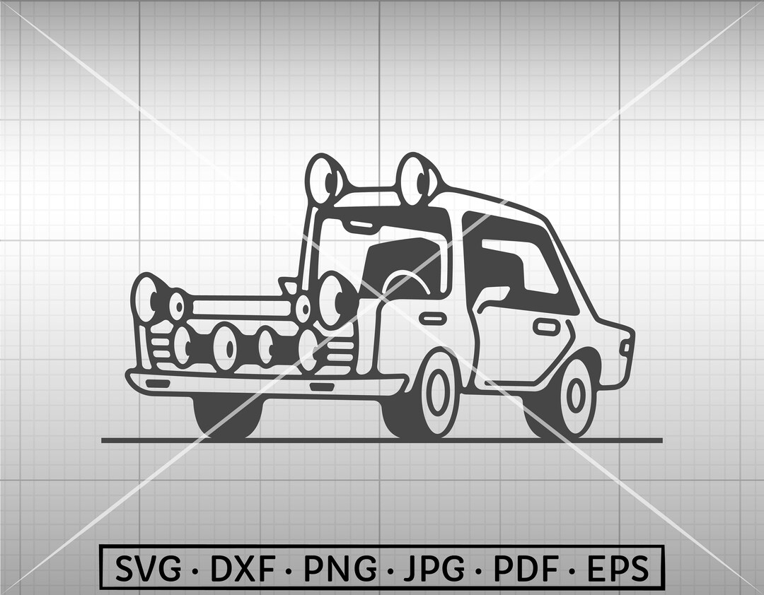 Race Car SVG, Rally Car SVG, Silhouette Cricut Cut File Commercial Use ...