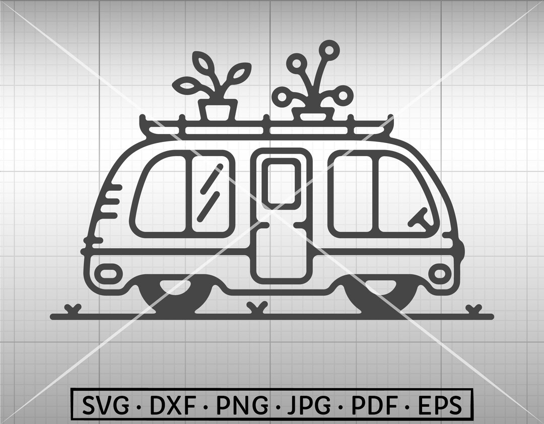 Campervan SVG, Camper Van SVG, Retro Van SVG, Silhouette Cricut Cut ...