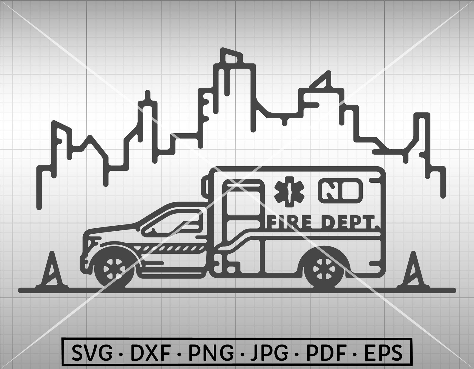 Fire Dept SVG Fire Rescue SVG Fire Ambulance SVG Emergency - Etsy