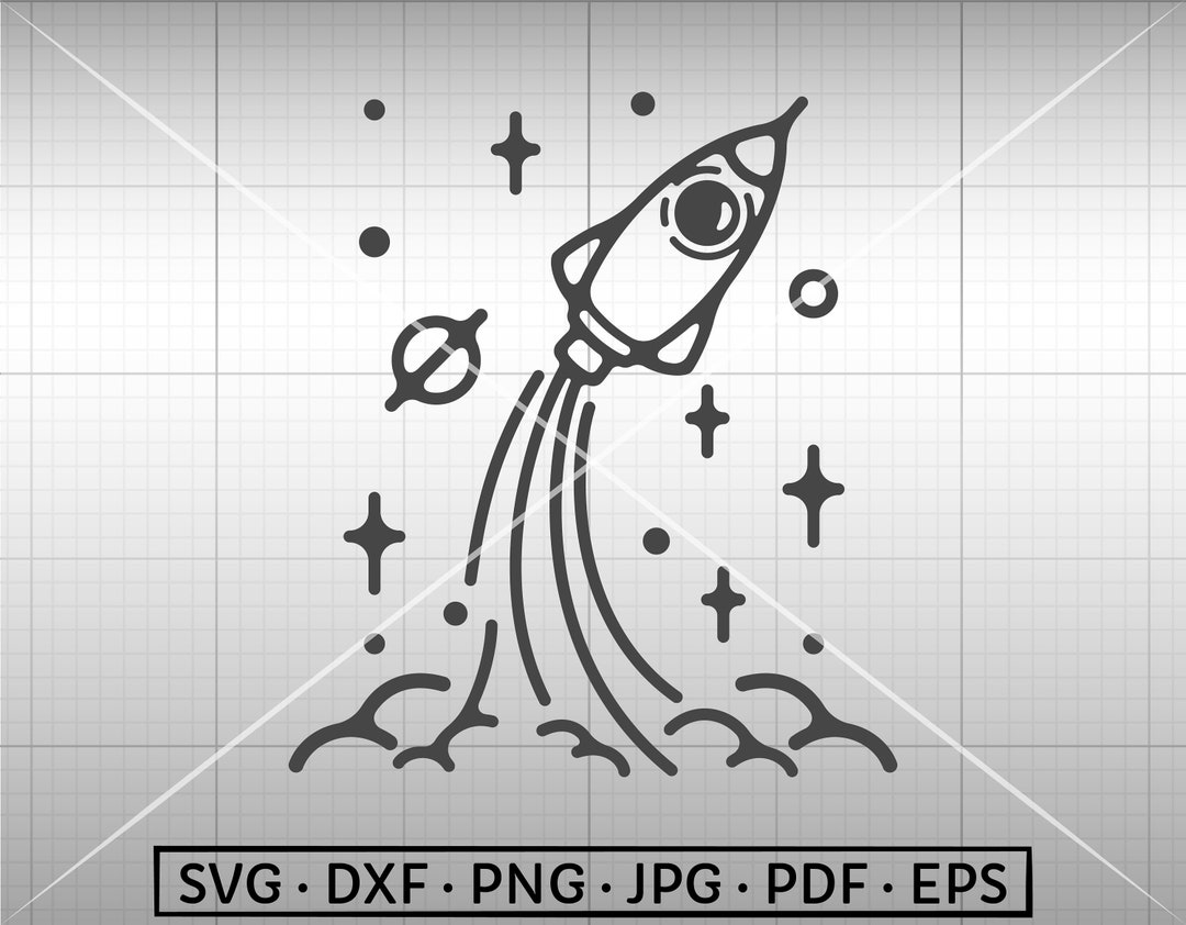 Simple Rocket SVG, Explore Universe SVG, Spaceship SVG, Silhouette ...