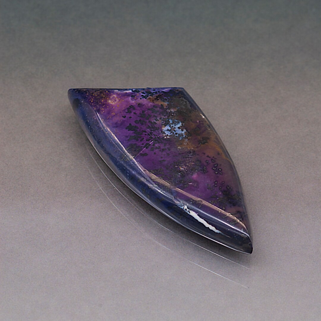 Tiffany Stone Freeform Triangle Deep Purple Color Finished Both Sides ...