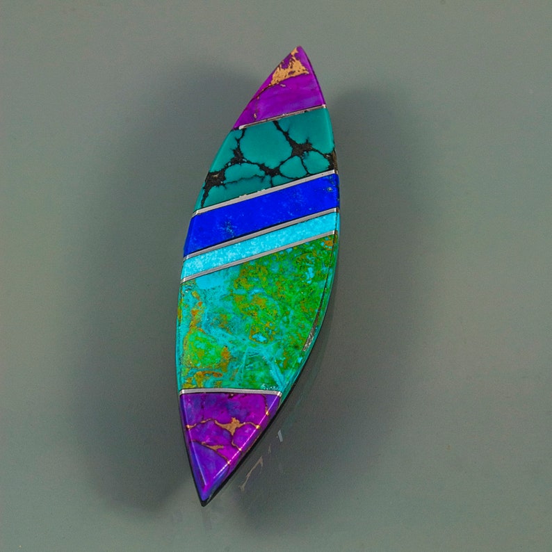 Intarsia Cabochon / Turquoise / Lapis / Gem Silica / Mohave Turquoise ...