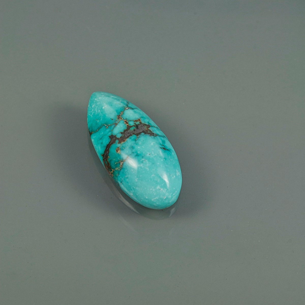 Turquoise / Blue Green / Pear Shape / High Dome / Natural - Etsy