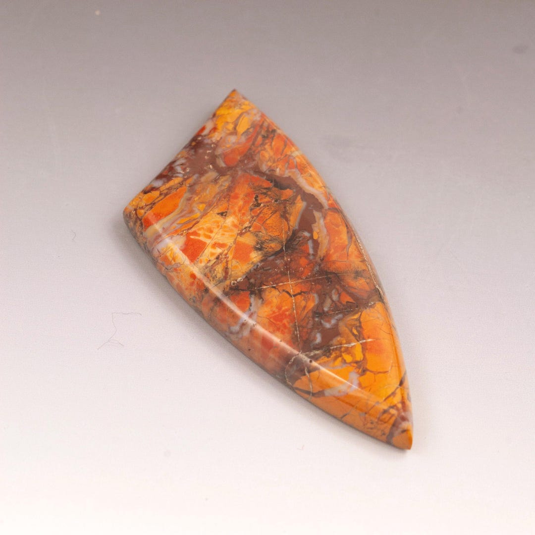 Brecciated Jasper/ Triangular Cabochon/ Polish Both Sides/ Natural ...