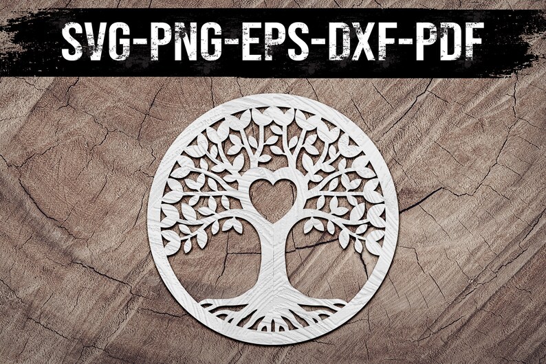 Family Heart Tree Papercut Template Tree With Roots Svg - Etsy