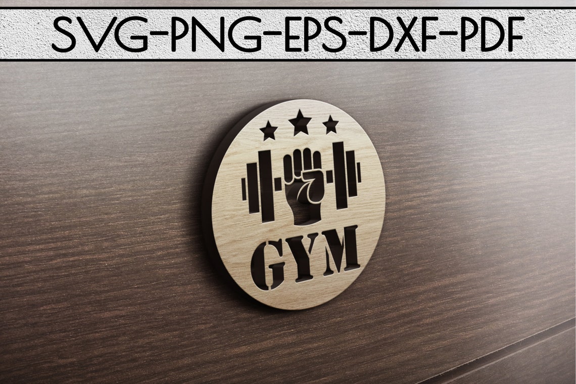 Gym Sign Paper Cut Cutting File, Workout Svg, Fitness Clipart, Exercise ...