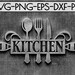 Kitchen Papercut Cutting Template, Kitchen Sign Svg, Door Hanger ...