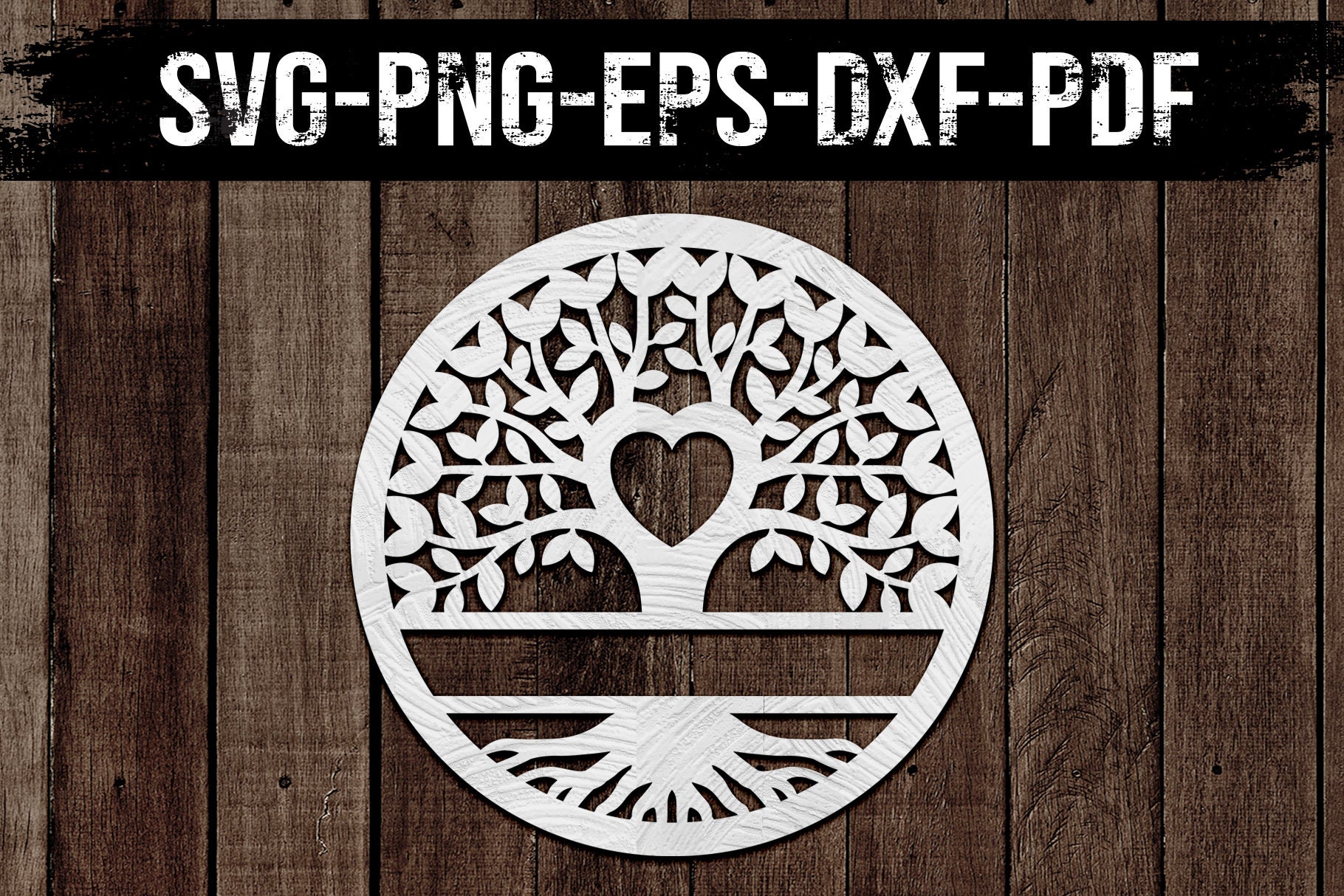 Customizable Family Heart Tree Papercut Template Tree With - Etsy