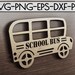 School Bus Papercut Template, Back to School Clipart, Key Chain Design ...