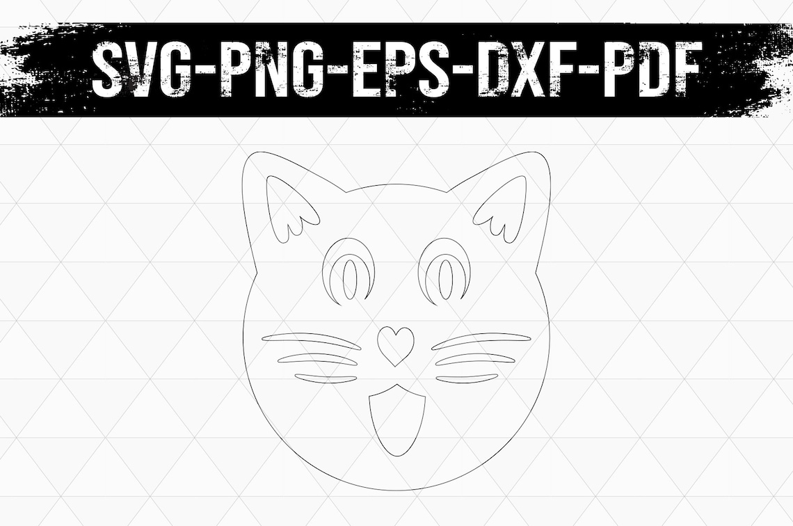 Cat Face 3 Papercut Cutting Template Cat Lady Gift Ideas Cat - Etsy