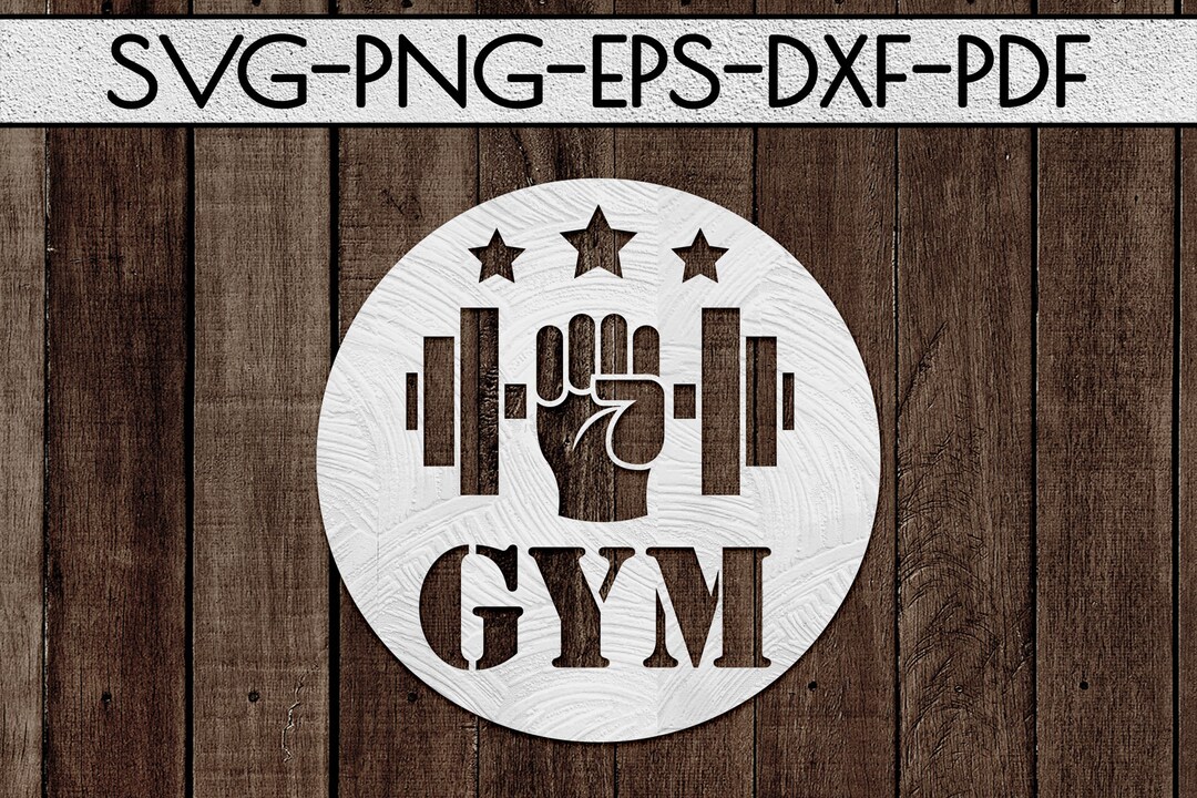 Gym Sign Paper Cut Cutting File, Workout Svg, Fitness Clipart, Exercise ...