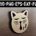Cat Face Emoticon Papercut Templates Cutting File Gift Ideas - Etsy