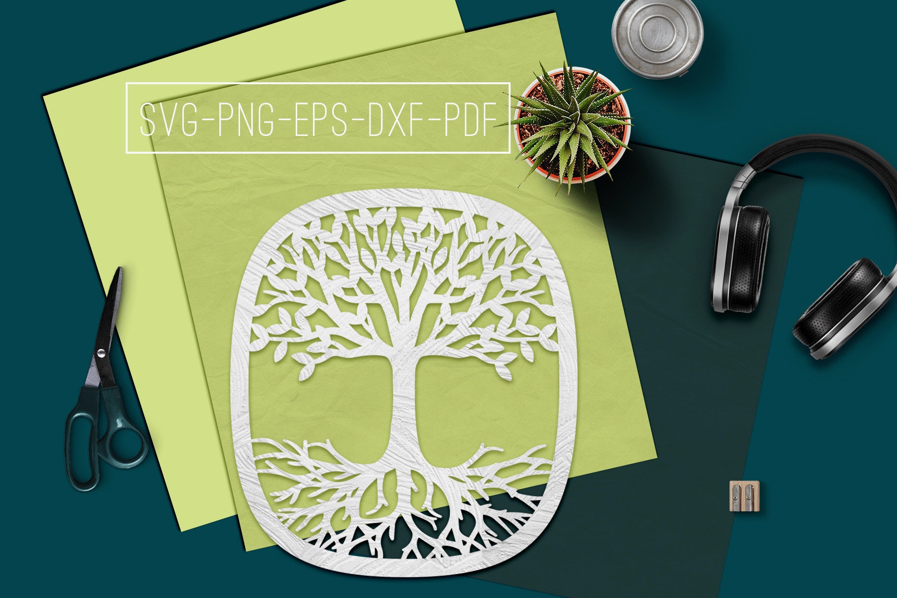 Family Tree 3 Papercut Template Tree With Roots Svg Laser - Etsy