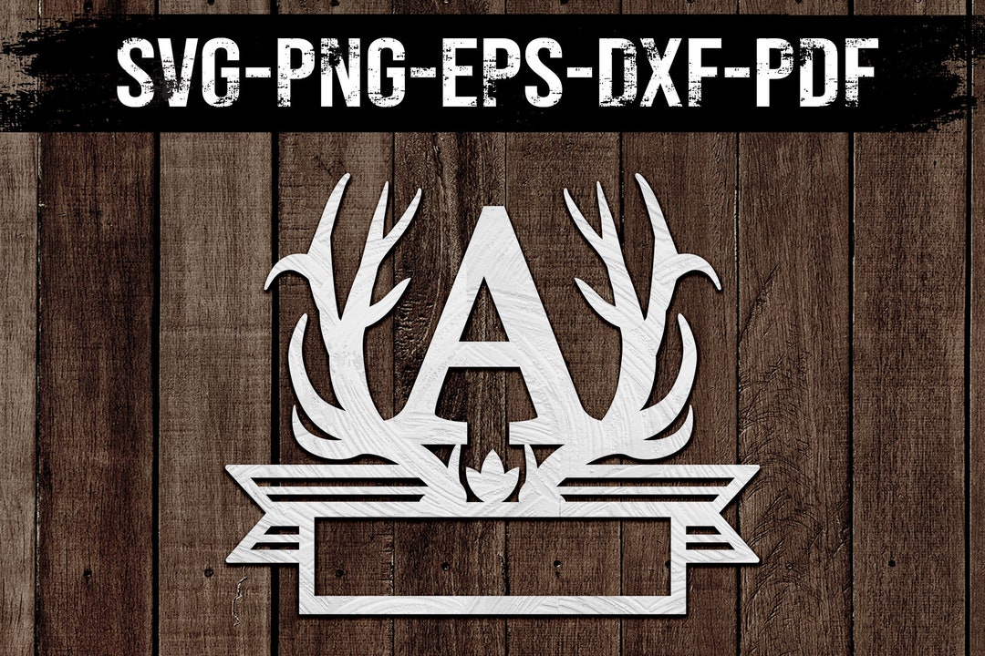 Customizable Antlers Font A Paper Cut Template, Laser Cut, Family Name ...