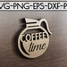 Coffee Time Sign Papercut Cutting Template, Kitchen Sign Svg, Coffee ...