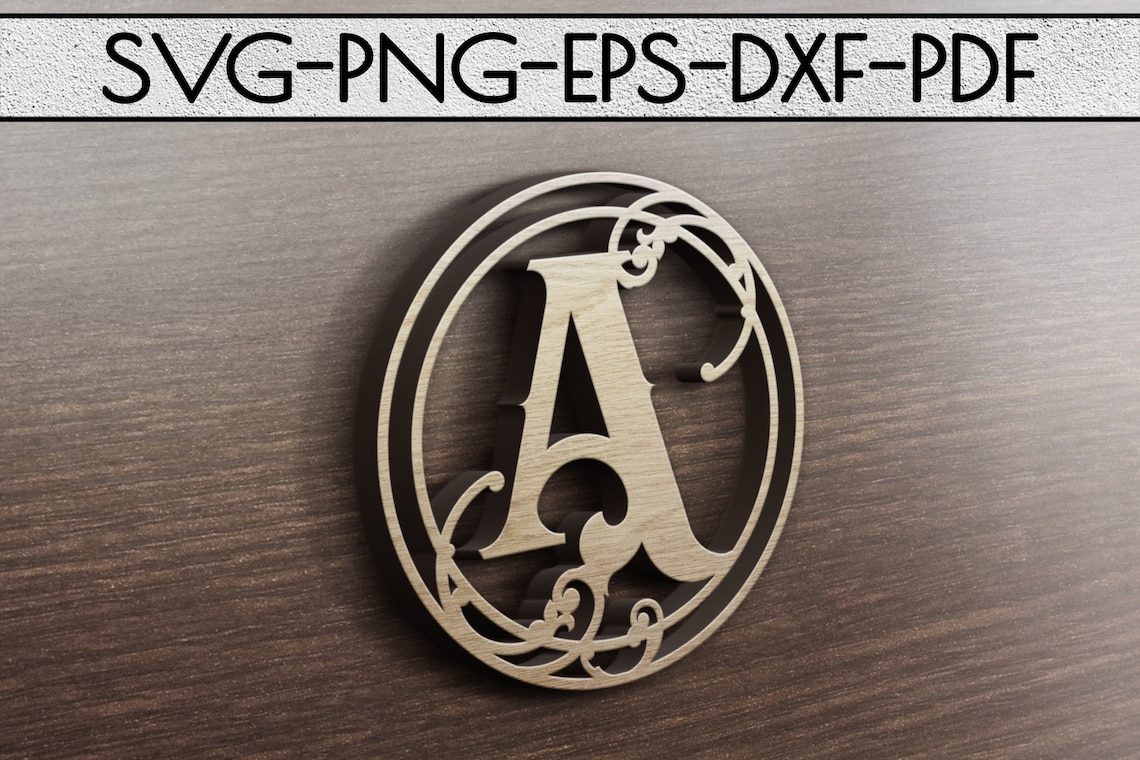 Monogram a Papercut Template Laser Cut Wedding Gift Ideas | Etsy