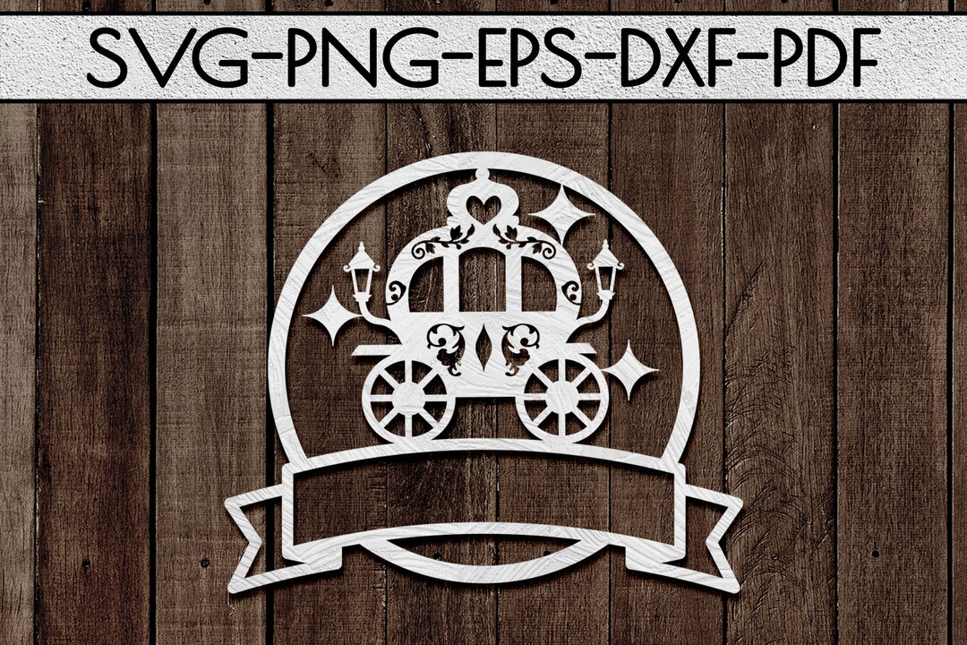Customizable Princess Carriage Papercut Template Svg File, Royal Car ...