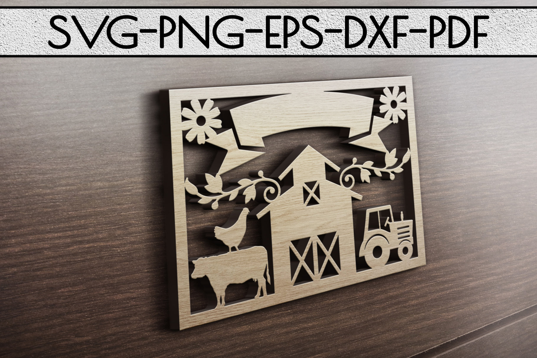 Customizable Farmhouse Papercut Template Farm Decor Svg - Etsy