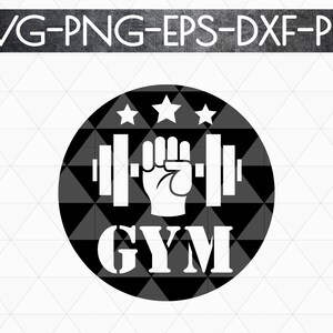 Gym Sign Paper Cut Cutting File, Workout Svg, Fitness Clipart, Exercise ...
