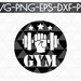 Gym Sign Paper Cut Cutting File, Workout Svg, Fitness Clipart, Exercise ...