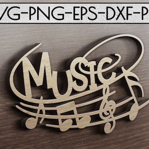 Music Note Papercut Template Svg File, Vinyl Cut File, Laser Vector ...