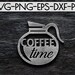 Coffee Time Sign Papercut Cutting Template, Kitchen Sign Svg, Coffee ...