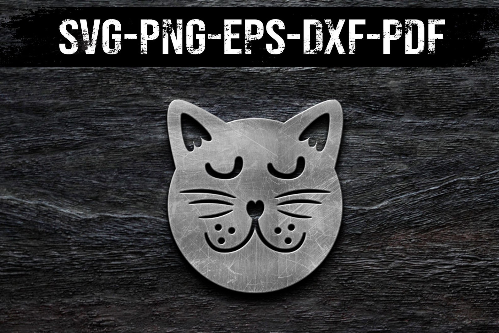 Cat face 2 papercut cutting template cat lady gift ideas cat | Etsy