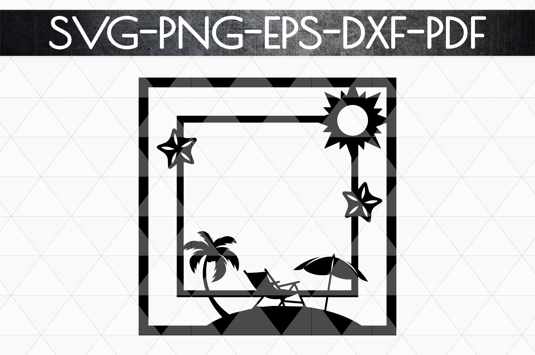 Summer Photo Frame Papercut Template Svg File, Beach House Decor, Home ...