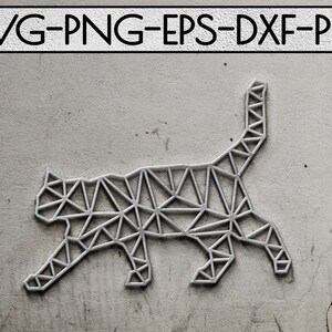 Cat Geometric Papercut Svg File, Animal Lover, Cat Decor, Crazy Cat ...
