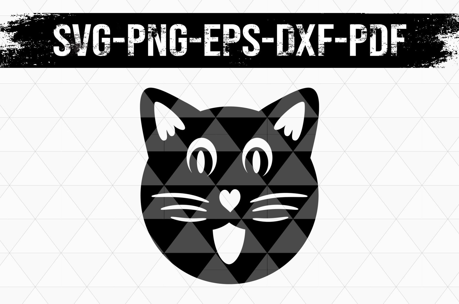 Cat Face 3 Papercut Cutting Template Cat Lady Gift Ideas Cat - Etsy