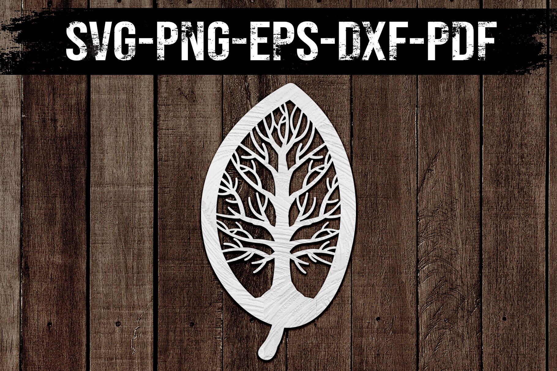 Leaf Tree 1 Papercut Template Fall Svg Laser Cut File Wood - Etsy